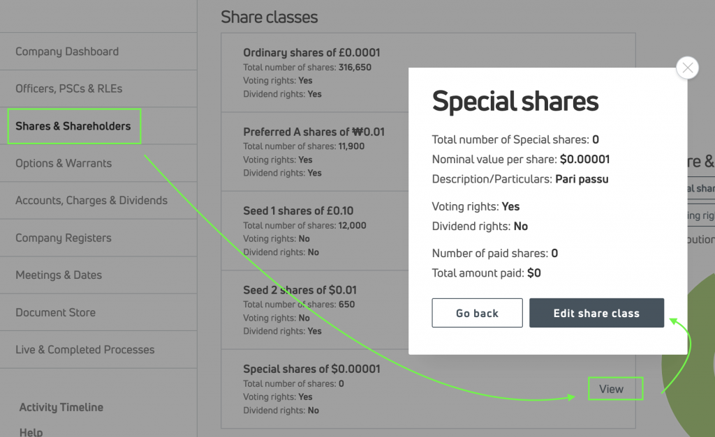 Historic share classes (can I delete a share class?) - Kudocs