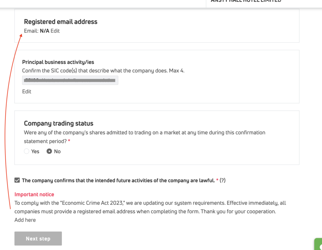 Registered email address - what is it and how to add & change