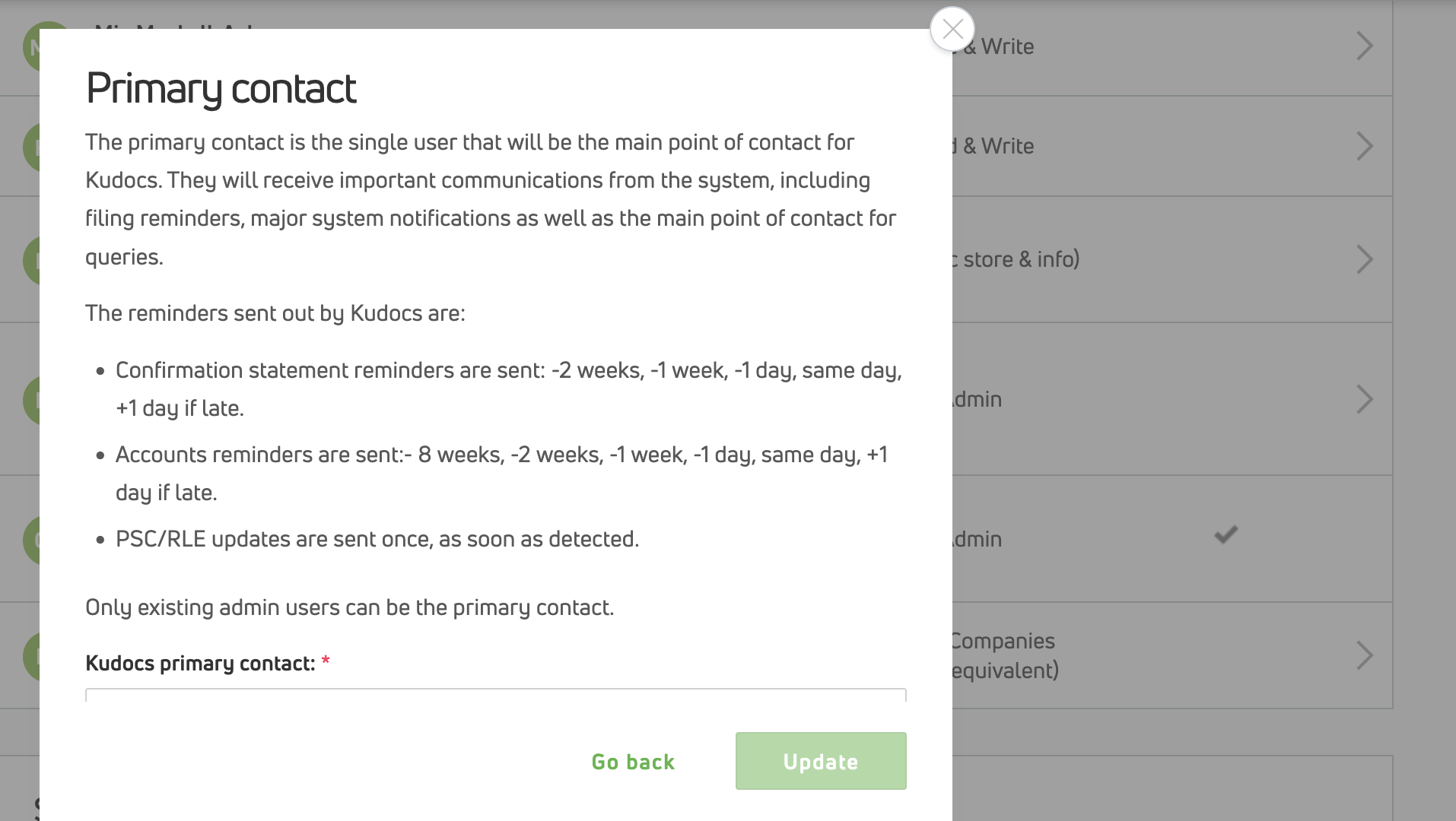 CH filing reminders - confirmation statement & accounts